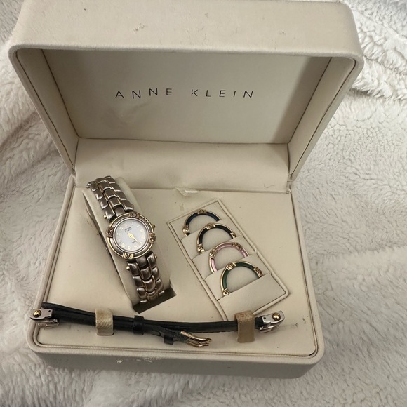 Anne Klein | Accessories | Anne Klein Silver Vintage Watch With ...